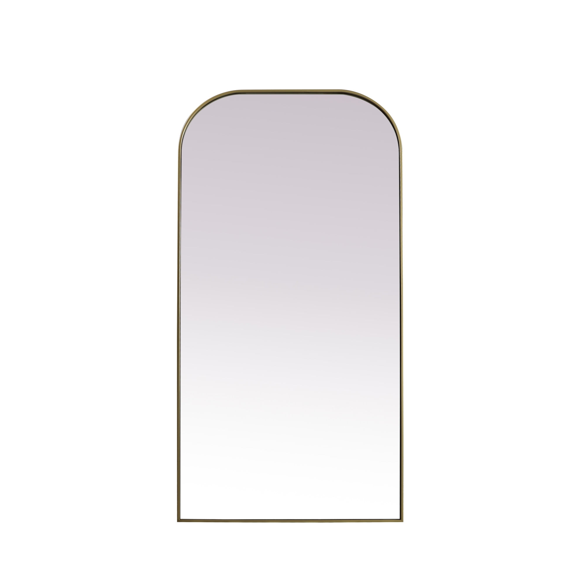 Metal Frame Arch Full Length Mirror 35x72 Inch in Brass - Walmart.com