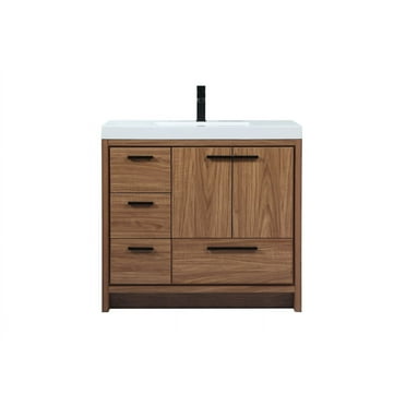 Design Element Austin 60" Vanity Base Only in Walnut - Walmart.com