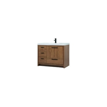 Design Element Austin 60" Vanity Base Only in Walnut - Walmart.com