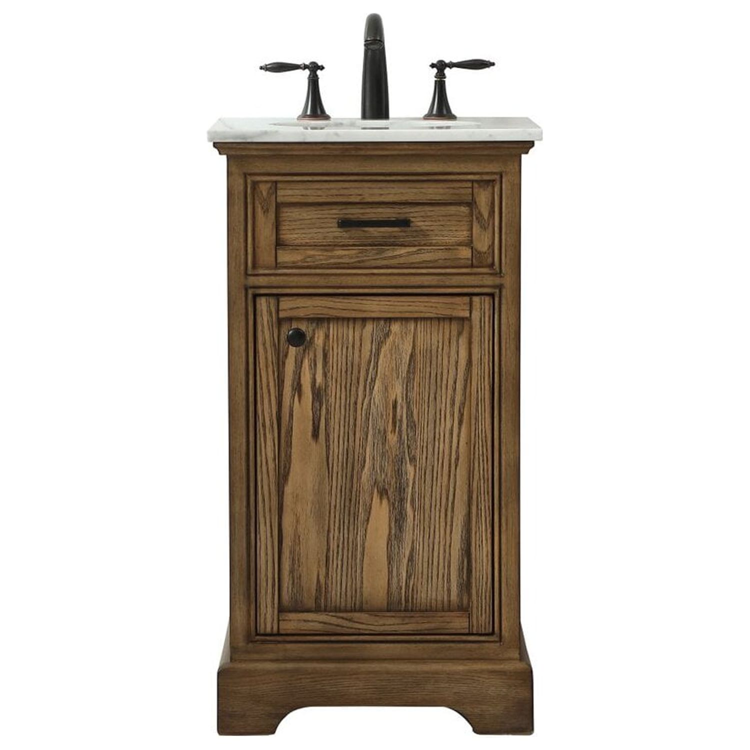 Elegant Decor Americana 19" Aluminum Alloy Single Bathroom Vanity in ...