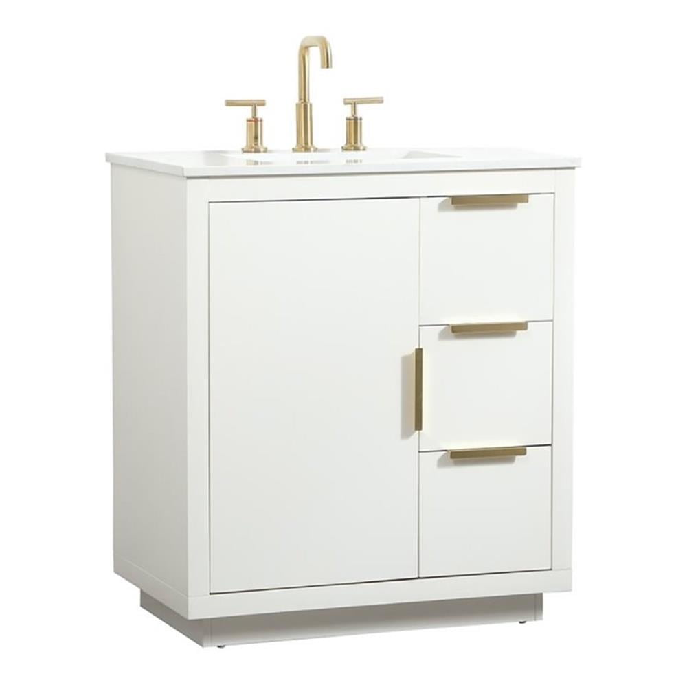 30 inch single bathroom vanity in white - Walmart.com