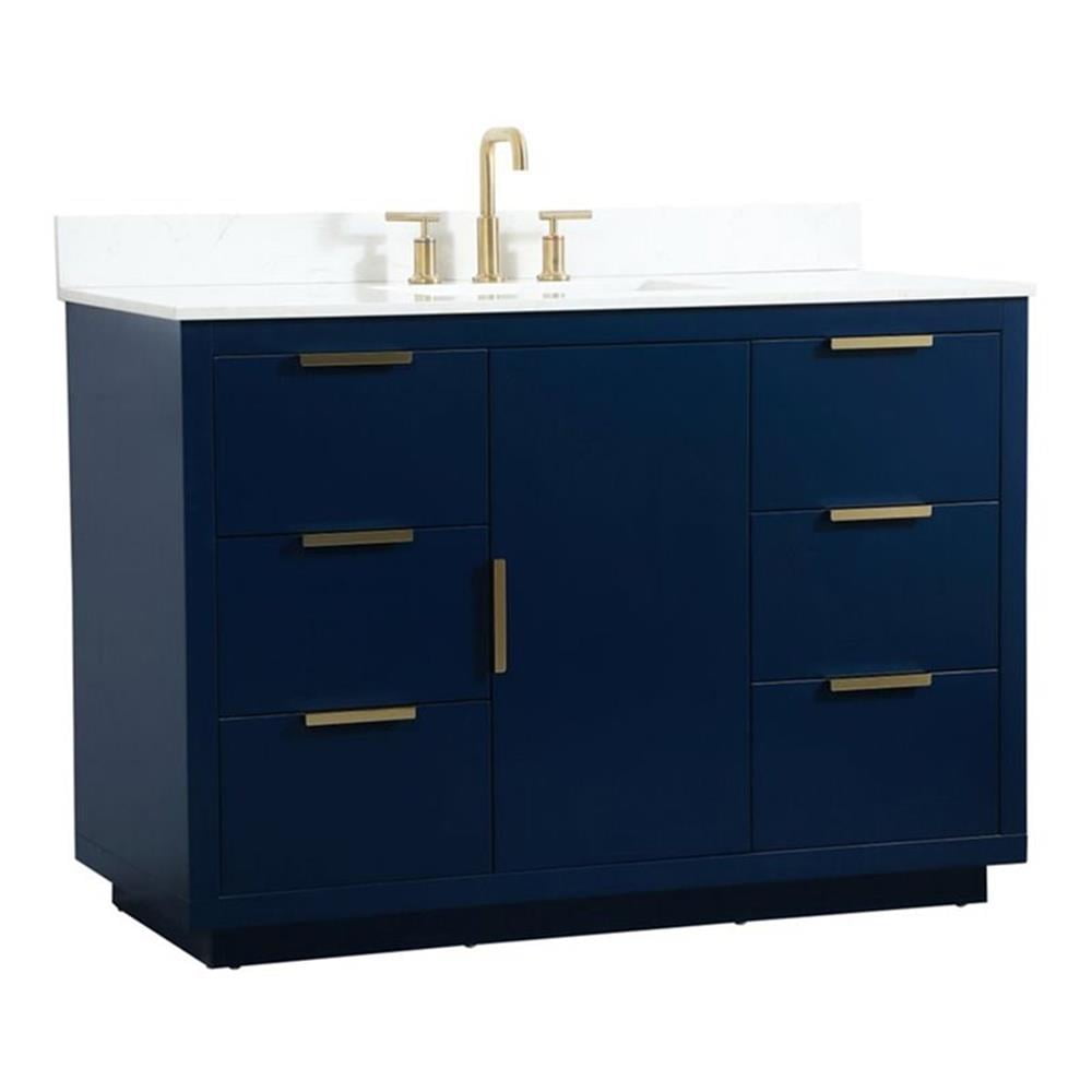 Elegant Decor Blake 48" MDF Single Bathroom Vanity with Backsplash in ...