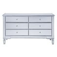 Elegant Decor Contempo 6 Drawer Contemporary Mirrored Dresser in ...