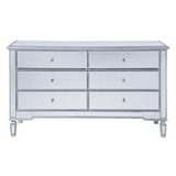 Elegant Decor Contempo 6 Drawer Contemporary Mirrored Dresser in ...
