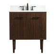 Elegant Decor Cyrus 30" MDF Single Bathroom Vanity with Backsplash in ...