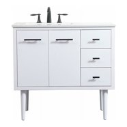 Design Element Austin 60" Vanity Base Only in Walnut - Walmart.com