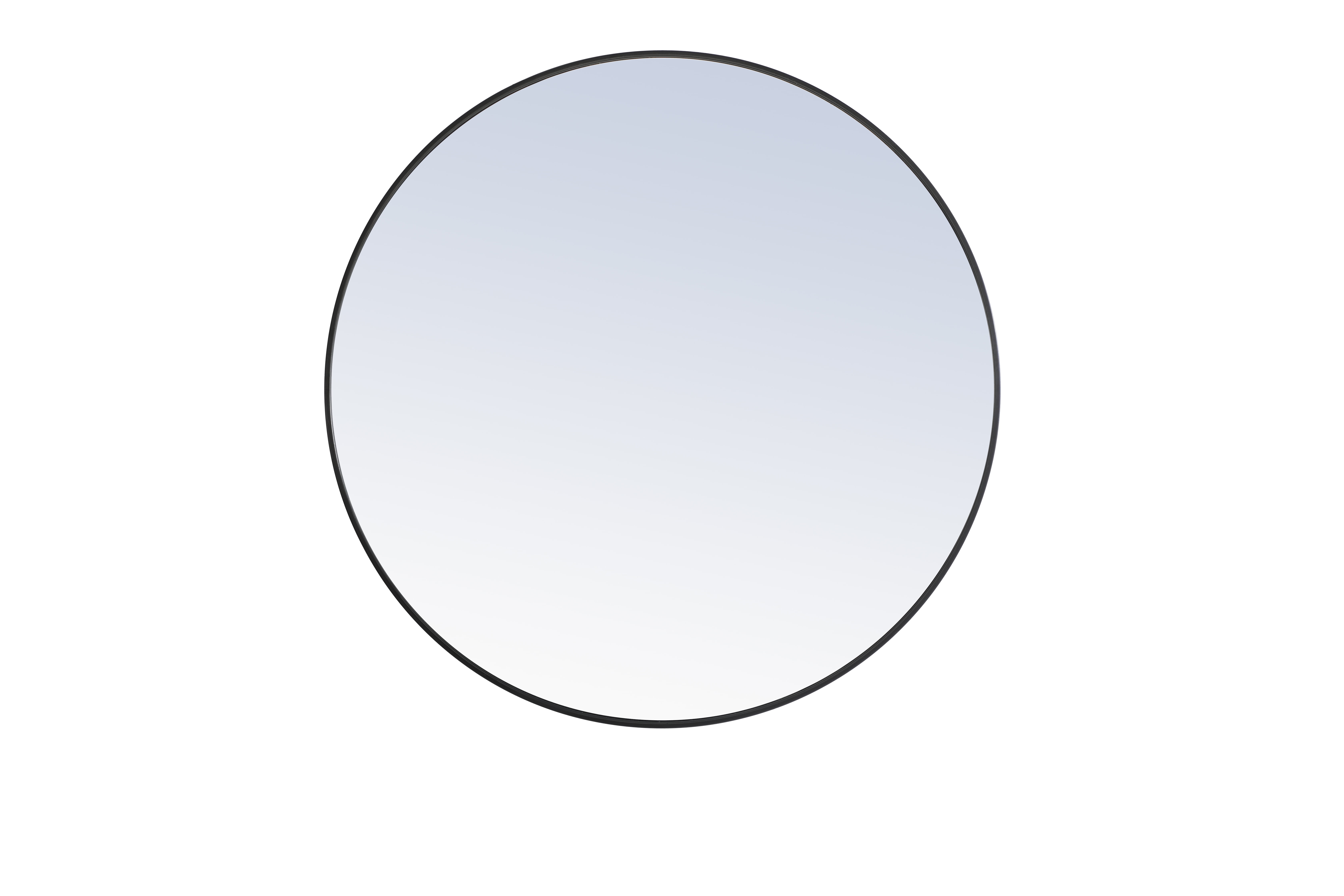MR4044BK-Elegant Decor-Eternity - Round Metal Frame Mirror-42 Inches ...