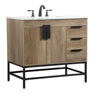 Design Element Austin 60" Vanity Base Only in Walnut - Walmart.com