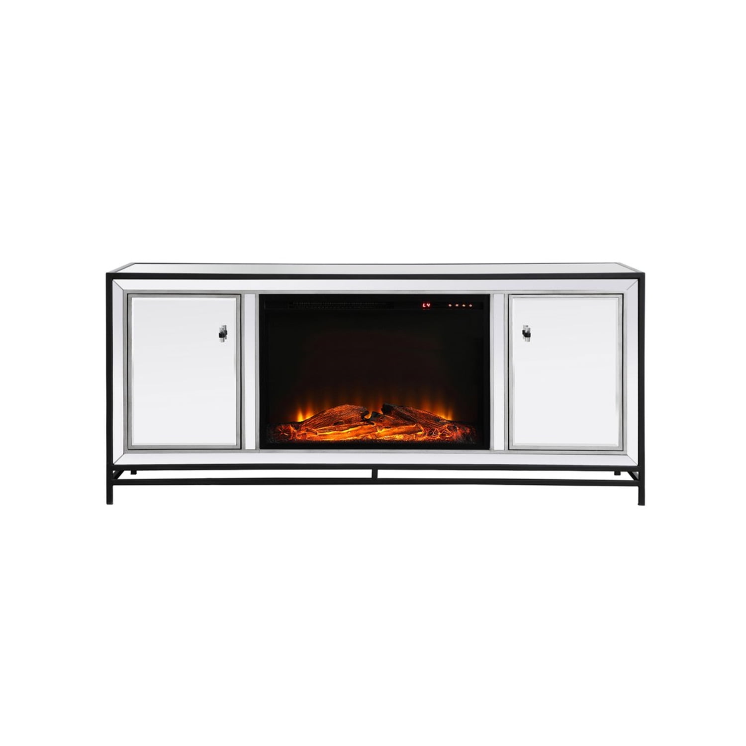 Elegant Decor Black Media Electric Heater Entertainment Center, James ...