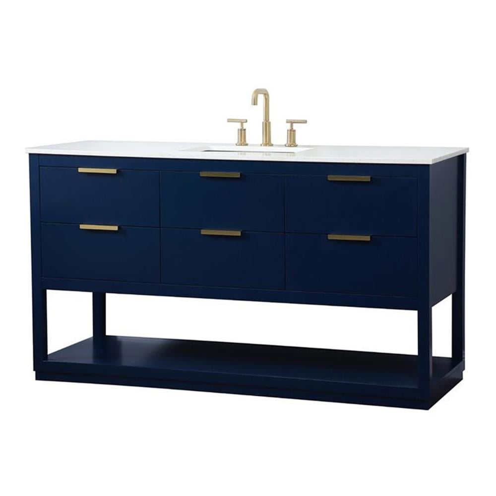 60 inch single bathroom vanity in blue - Walmart.com