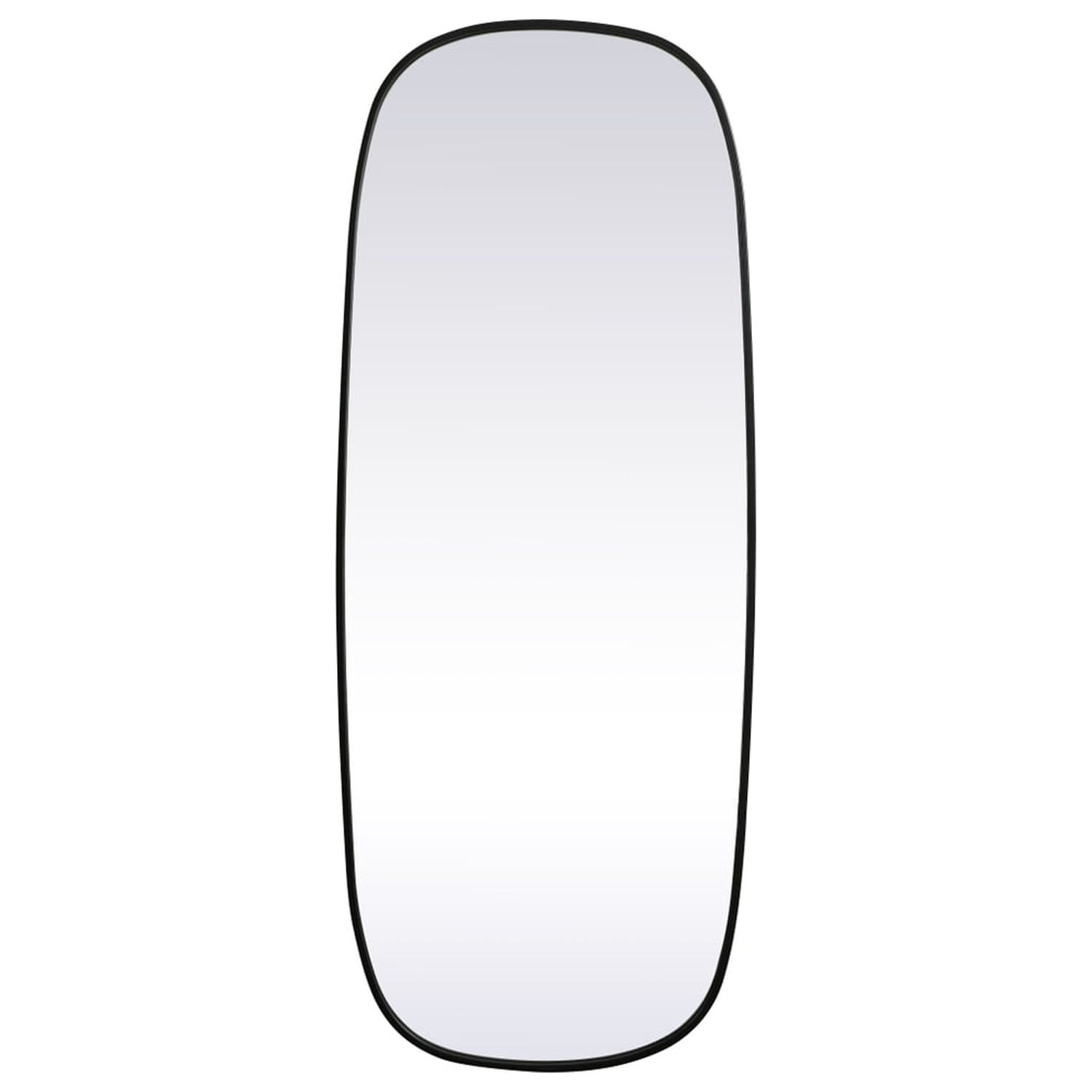 Elegant Decor Metal Frame Oval Mirror 24X60 Inch In Black - Walmart.com