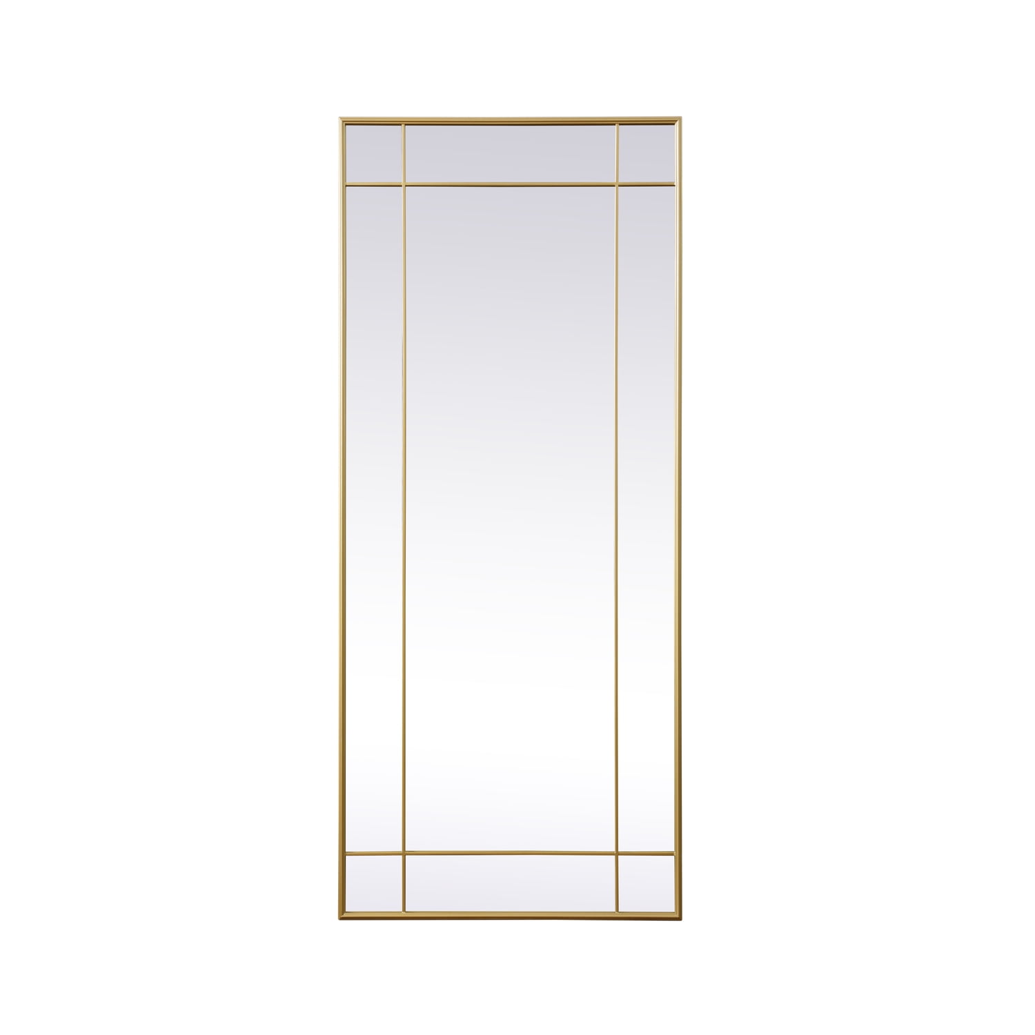 Elegant Decor MR3FL3070BRA 30 x 70 in. French Panel Full Length Mirror ...