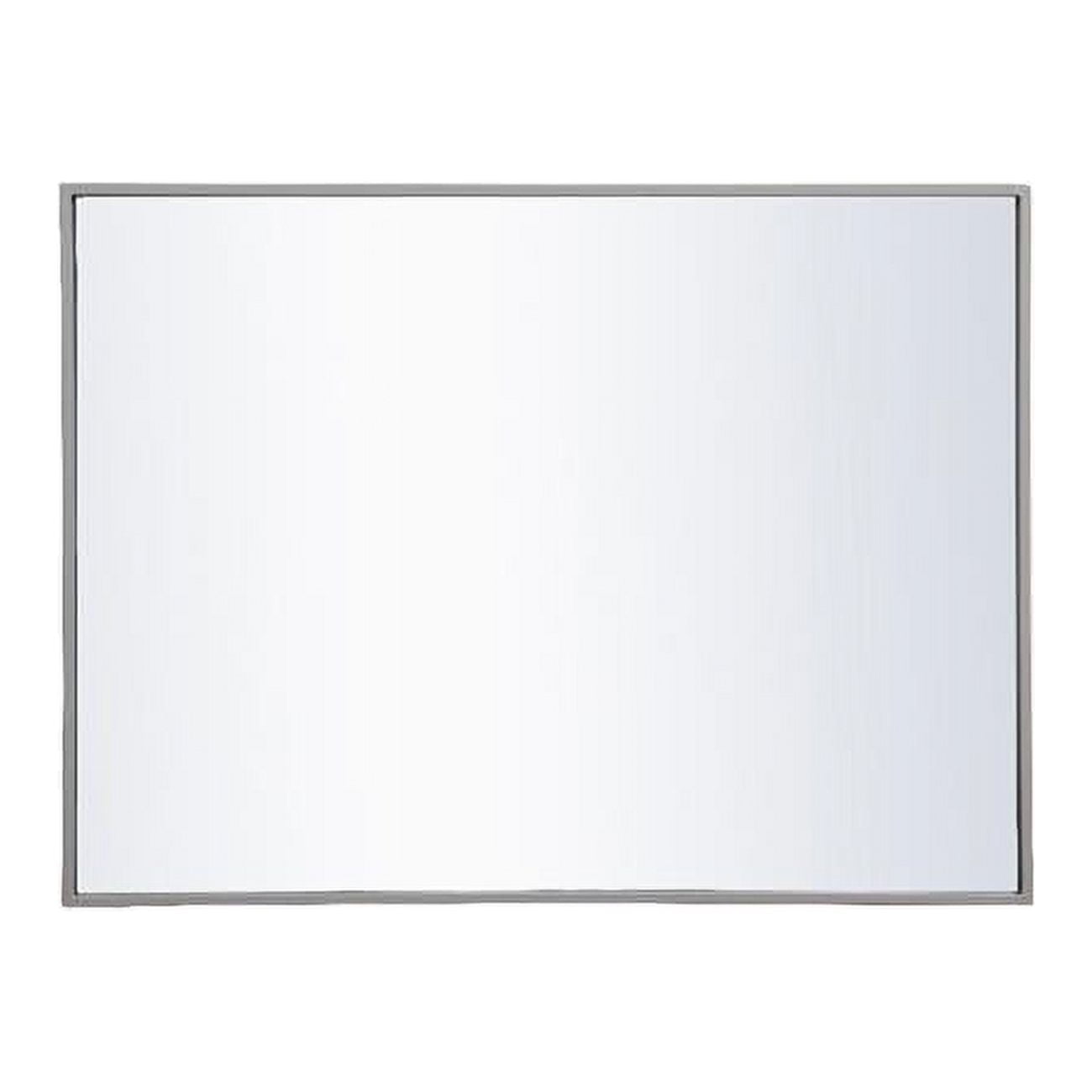 Elegant Decor MR4071GR 24 x 32 in. Metal Frame Rectangle Mirror, Grey ...