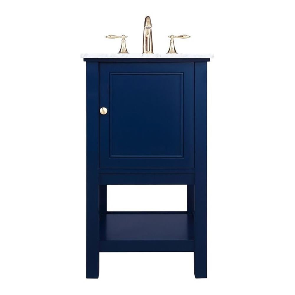 Elegant Decor Metropolis 19" Metal and MDF Single Bathroom Vanity in ...
