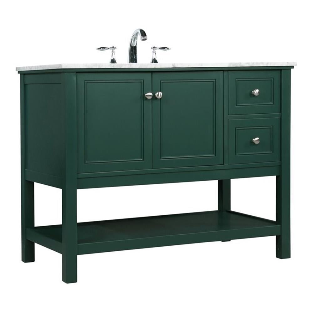 Elegant Decor Metropolis 42" Green Single Bathroom Vanity with Sink ...