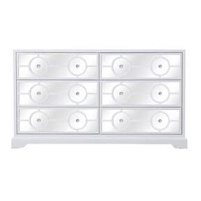 Elegant Decor Contempo 6 Drawer Contemporary Mirrored Dresser in ...