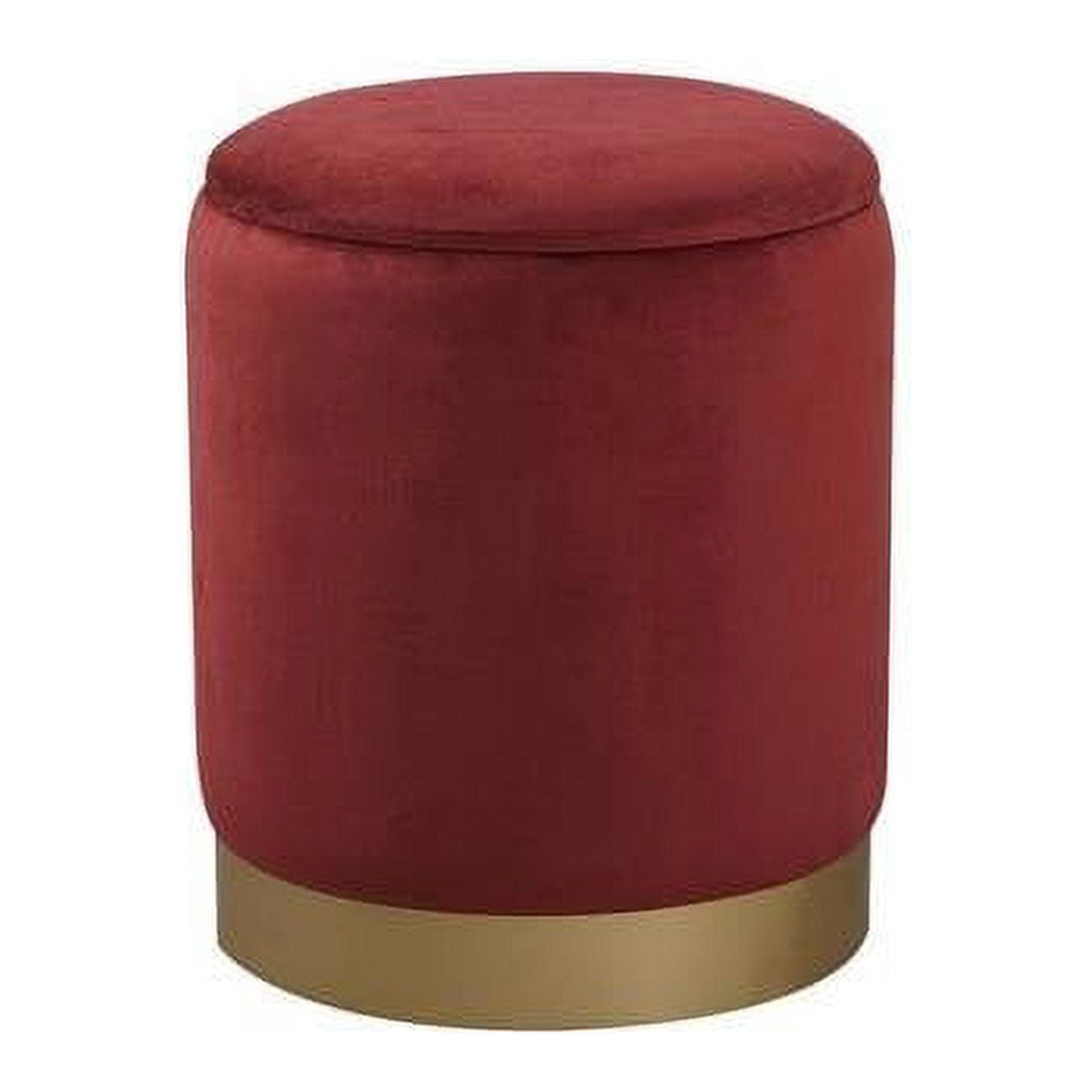 Ozman round 14 inch ottoman in red - Walmart.com