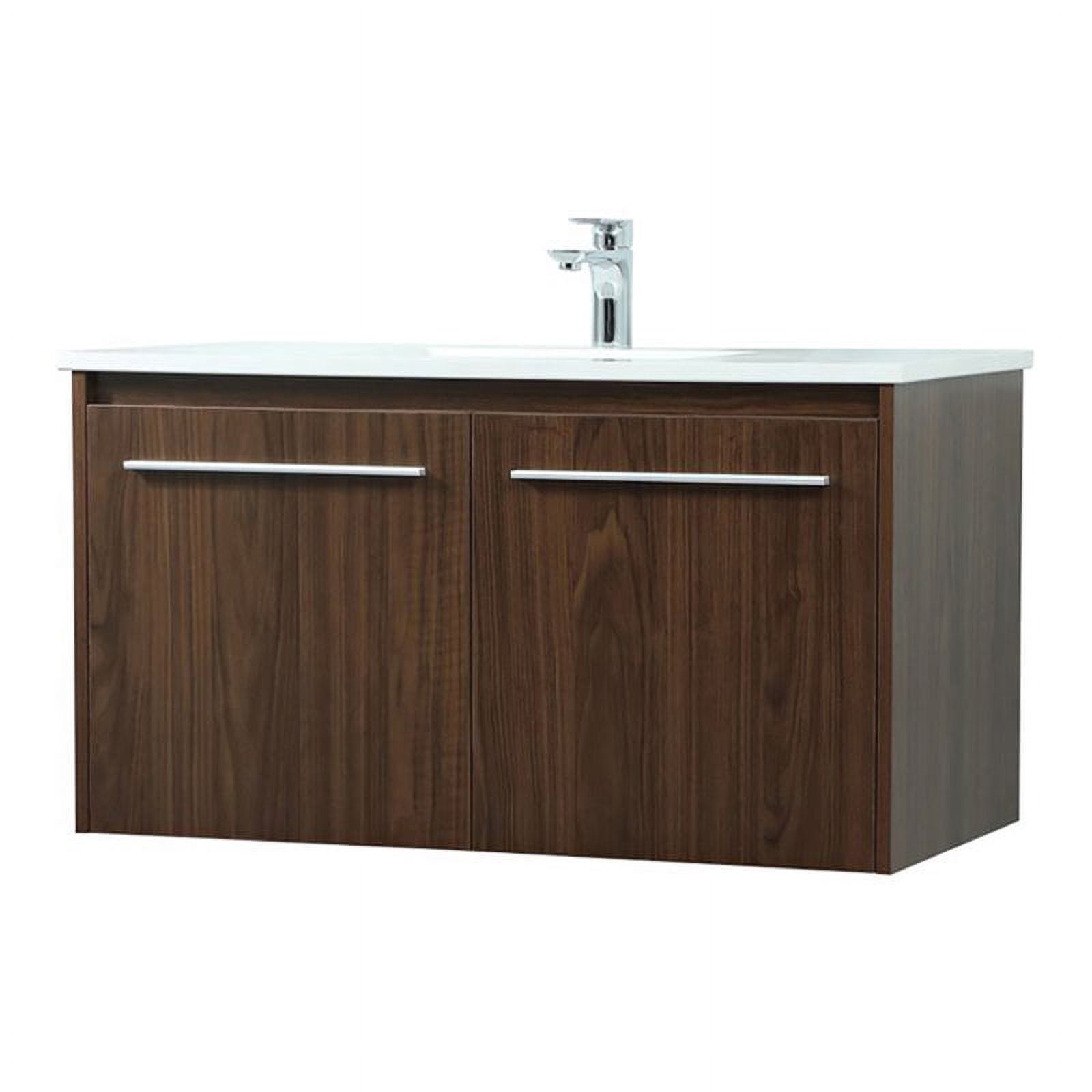 Elegant Decor Penn 36" Aluminum Alloy MDF Single Bathroom Vanity in ...