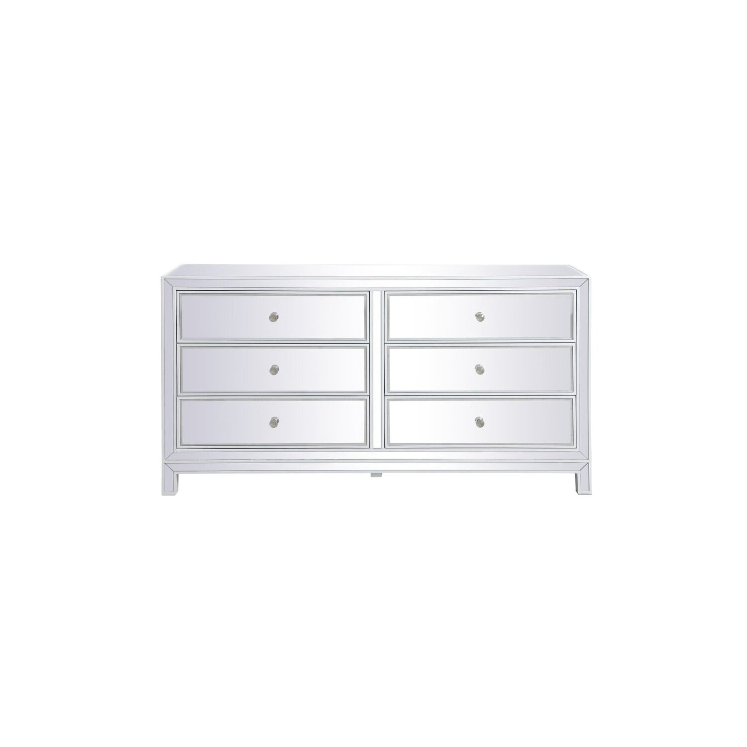 60 inch mirrored six drawer cabinet in white - Walmart.com