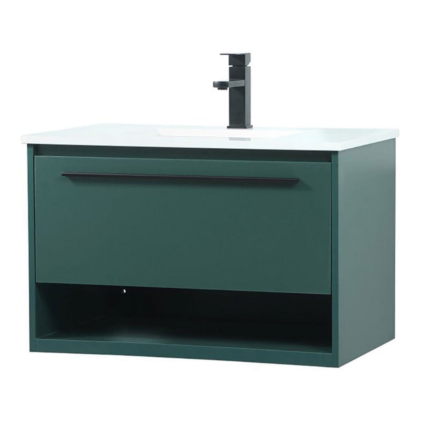 Elegant Decor Roman 30" Aluminum Alloy MDF Single Bathroom Vanity in ...