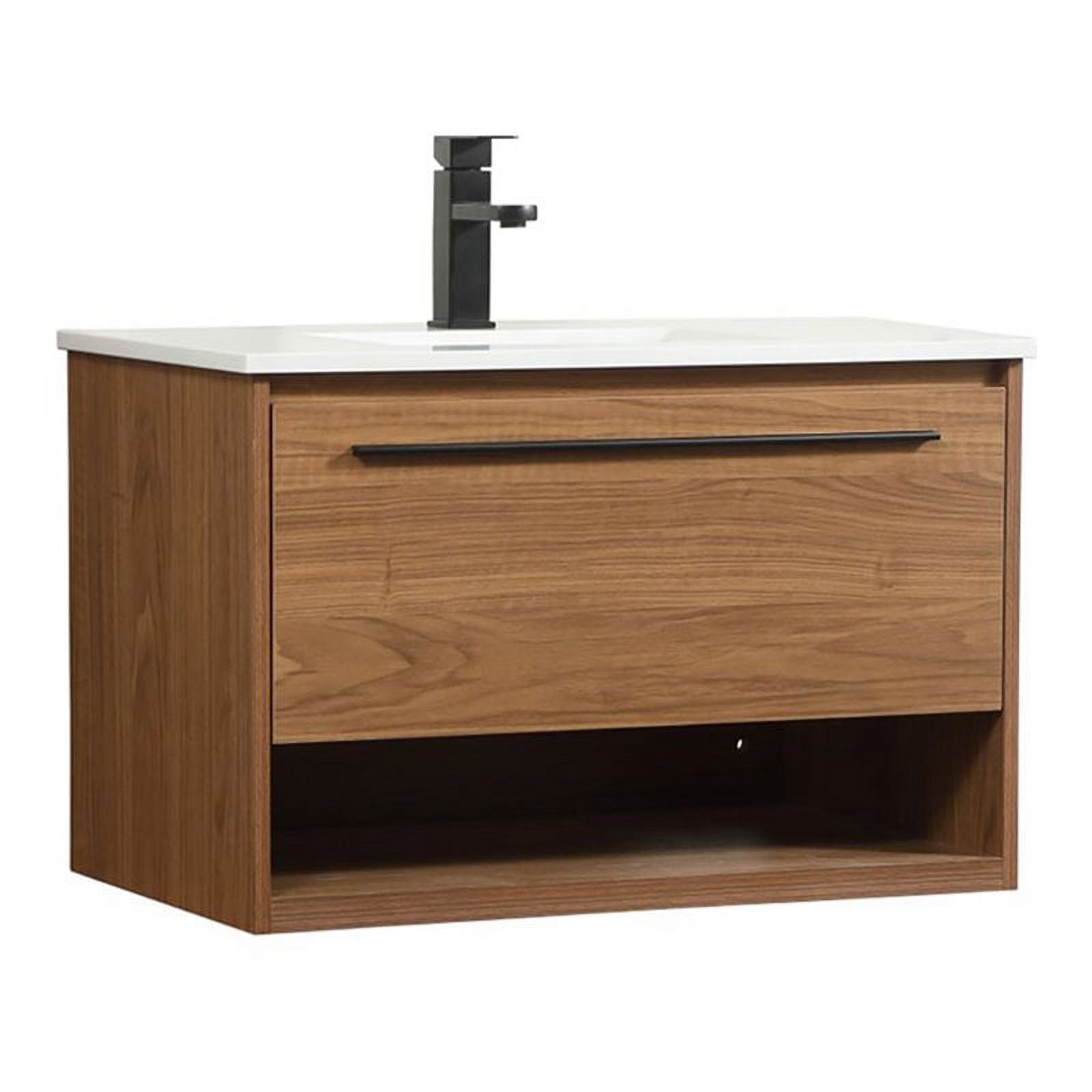 Design Element Austin 60" Vanity Base Only in Walnut - Walmart.com