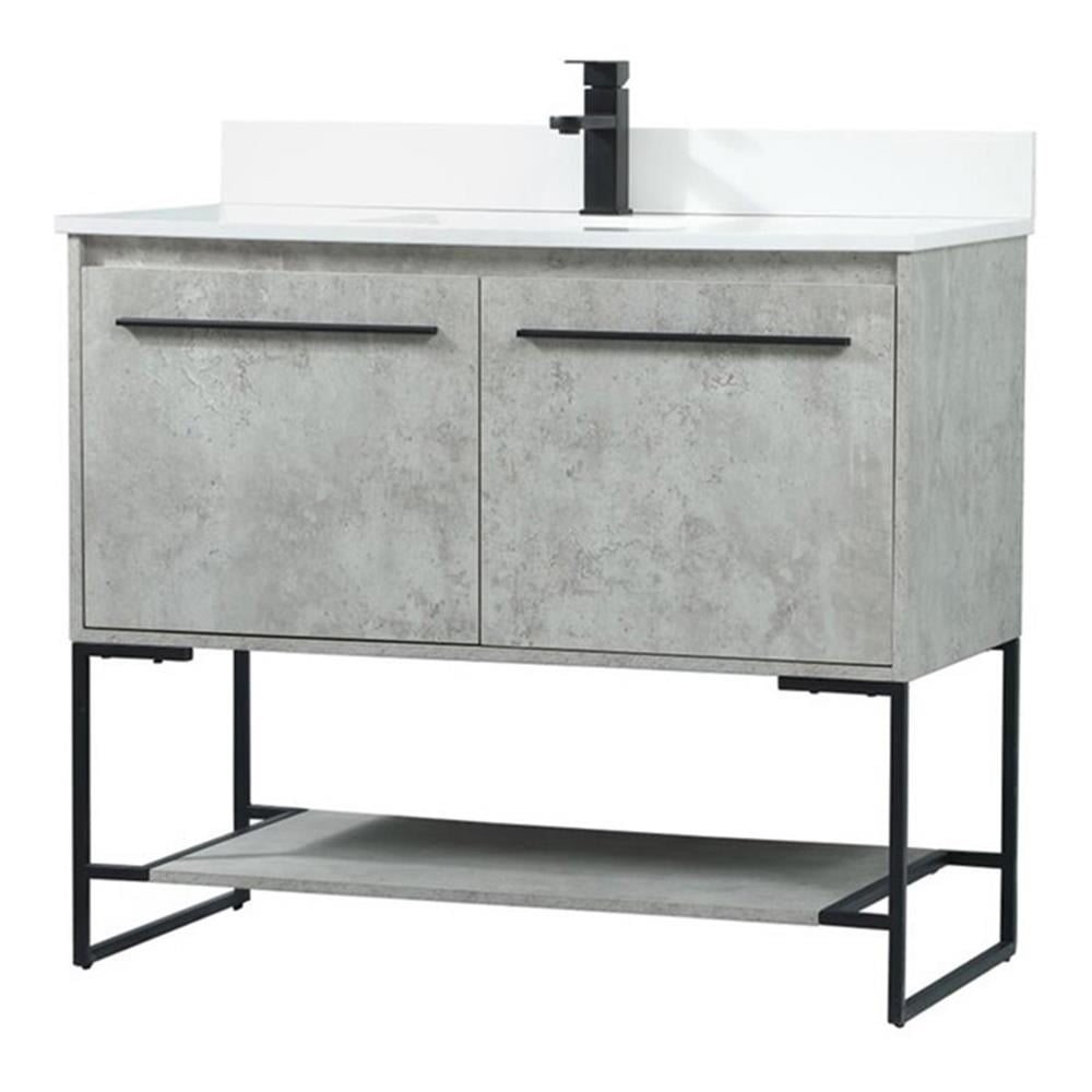 Elegant Decor Sloane 40" MDF Single Bathroom Vanity with Backsplash in ...