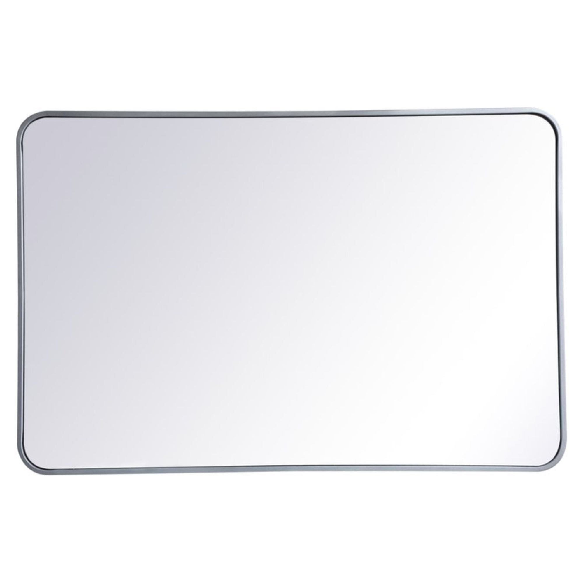 Soft corner metal rectangular mirror 28x42 inch in Silver - Walmart.com