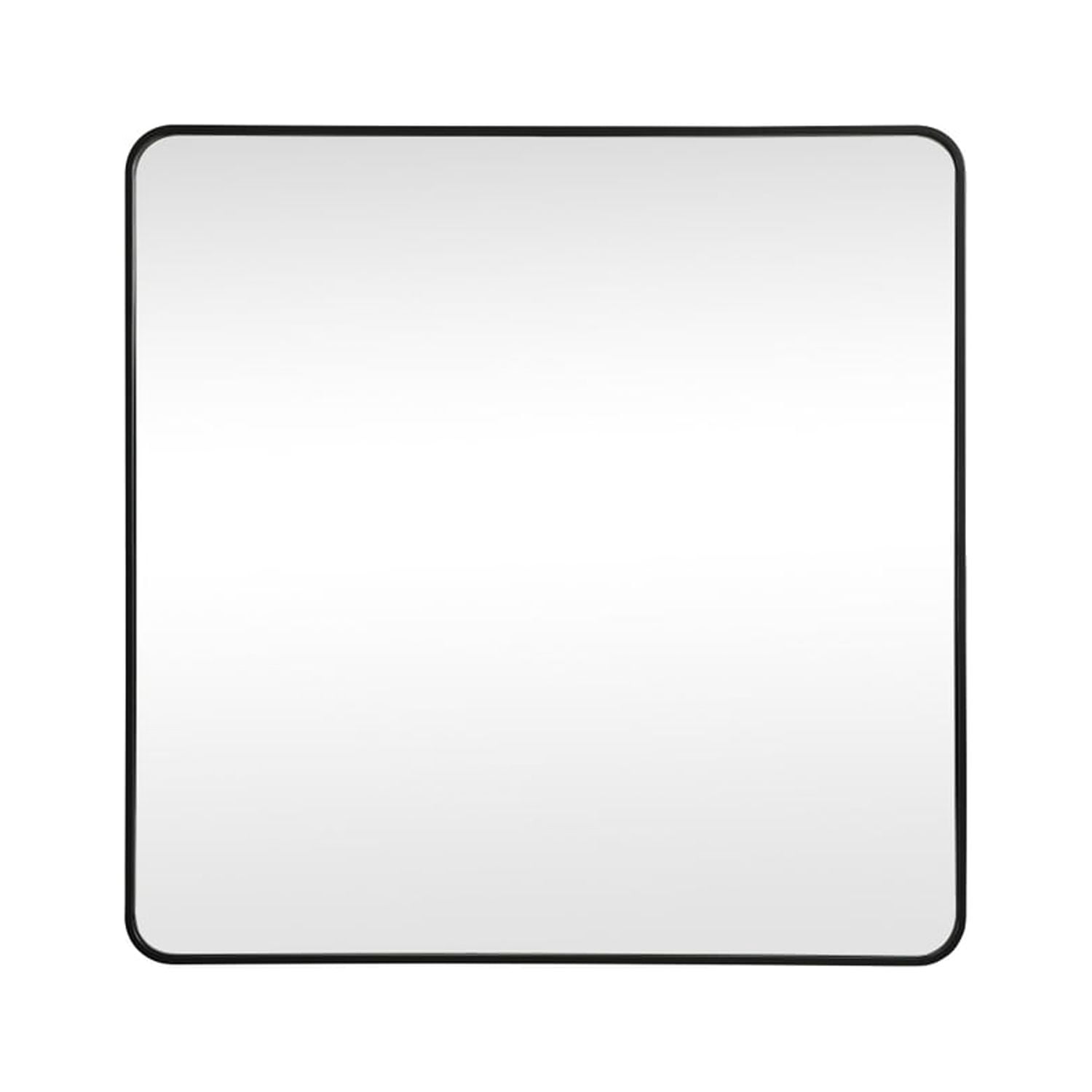 Soft corner metal square mirror 42x42 inch in Black - Walmart.com