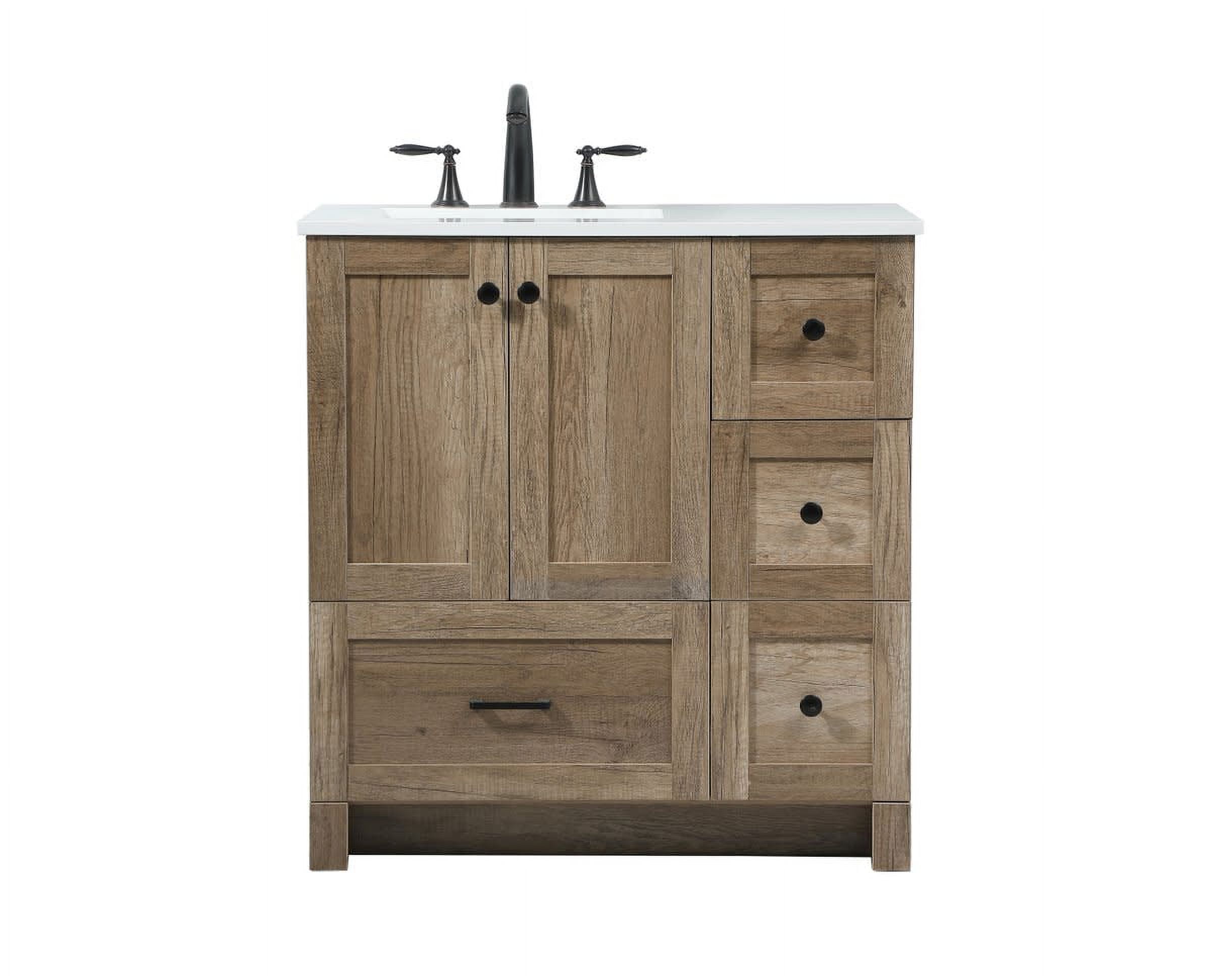 Elegant Decor Soma 32" Farmhouse Bathroom Vanity with Sink, Aluminum ...