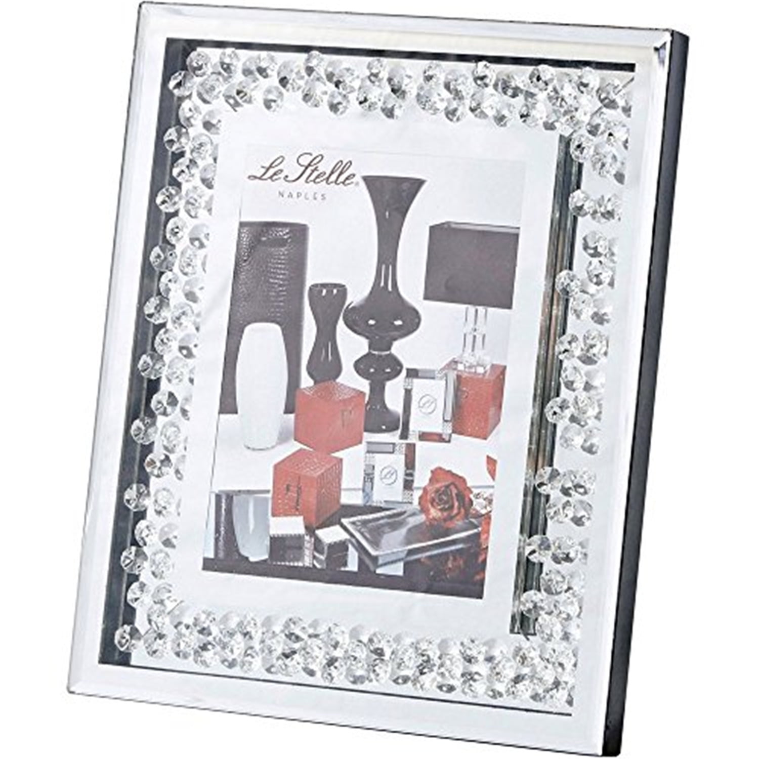 Elegant Decor Sparkle 11" x 9" Contemporary Clear Crystal Photo Frame ...