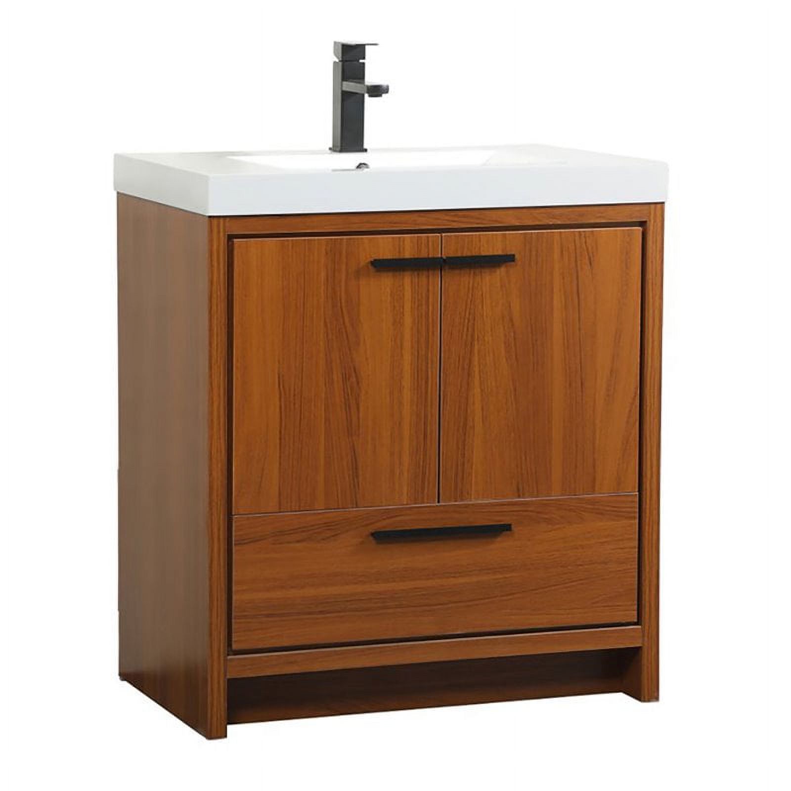 Sagehill Designs Toby 30" Bathroom Vanity Base, Weathered Oak Finish ...