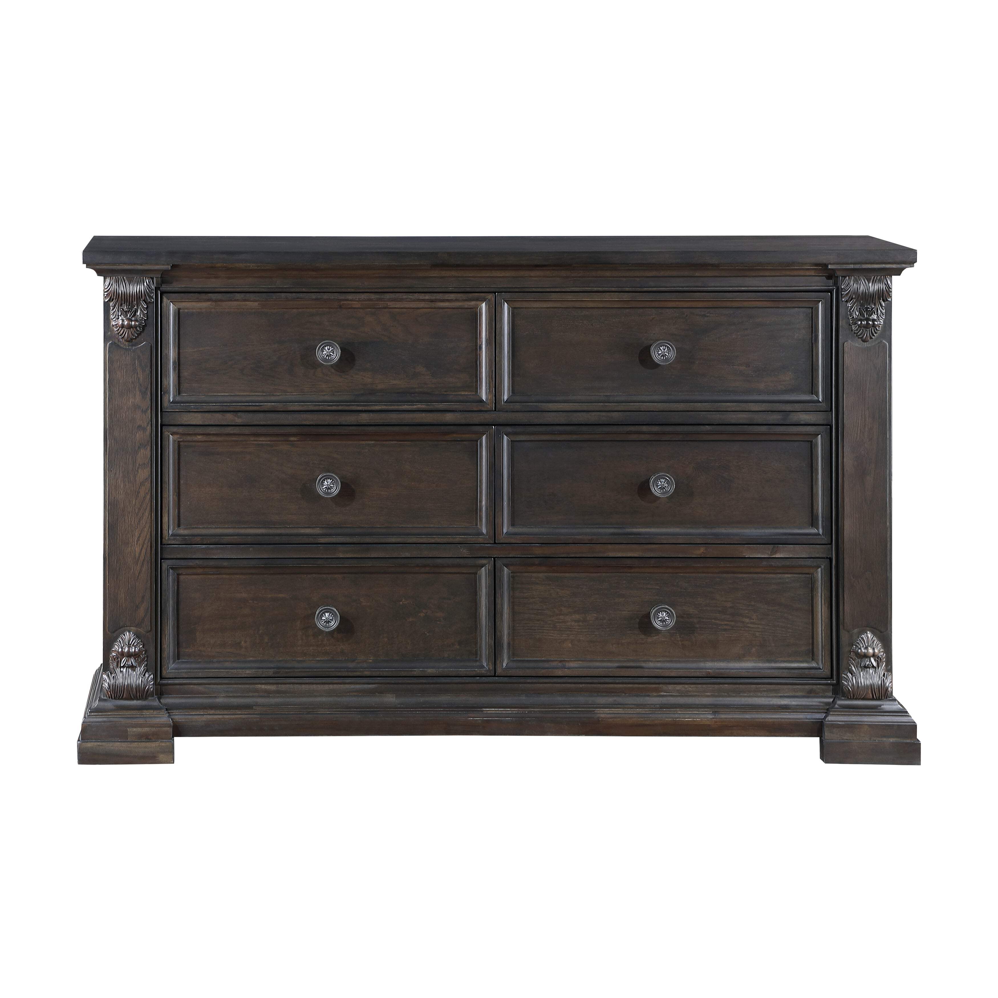 Elegant Design 6 Drawers Dresser Traditional Vintage Bedroom Furniture ...