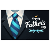 Elegant Design Happy Father's Day Banner Striped Tie Polyester Material ...