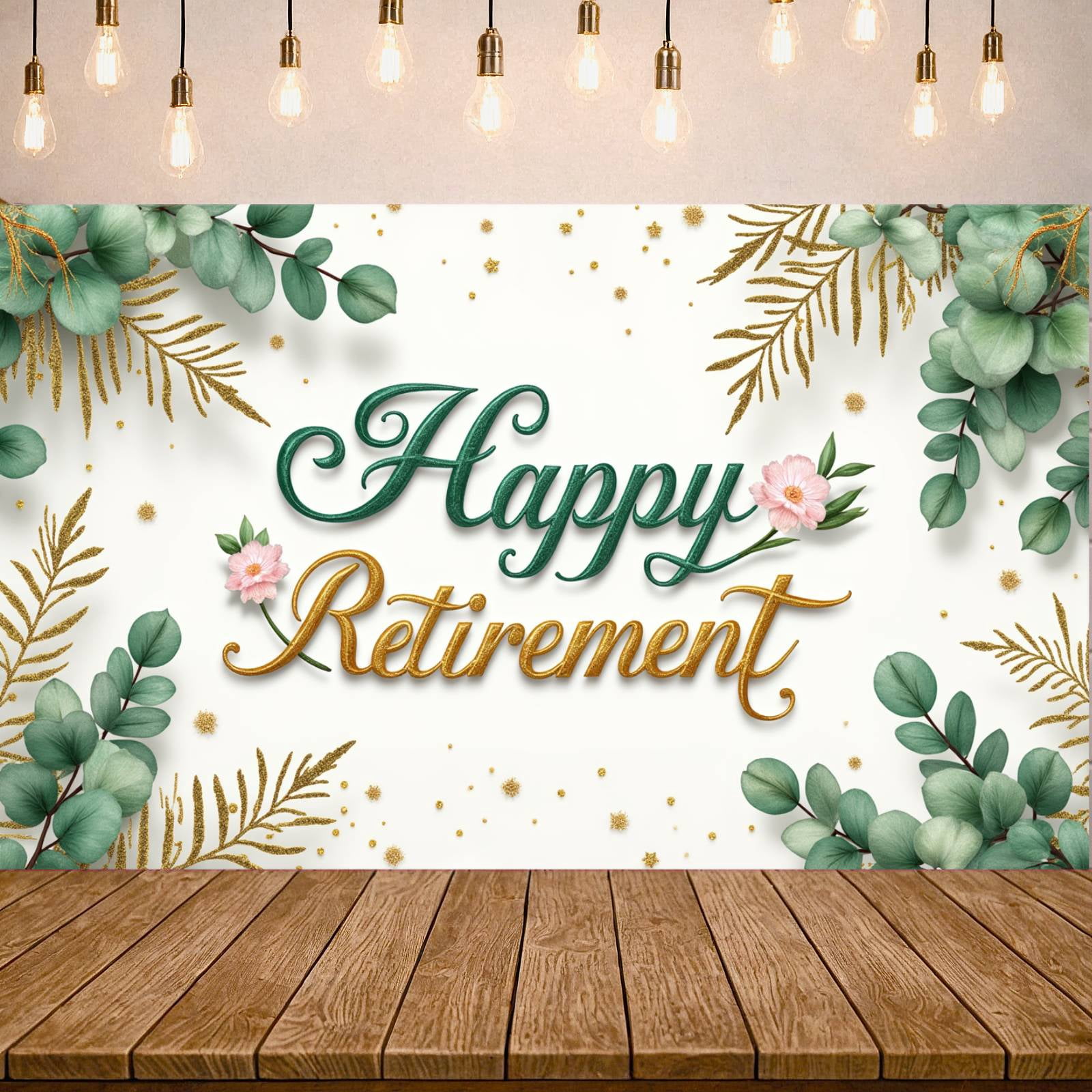 Elegant Design Happy Retirement Floral Decoration Polyester Material ...