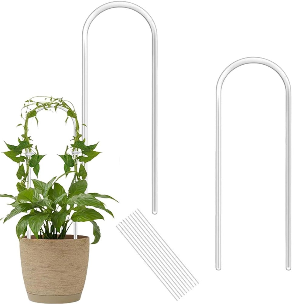 Elegant Design Plant Support Trellis Set Of 2 With Installation Straps ...
