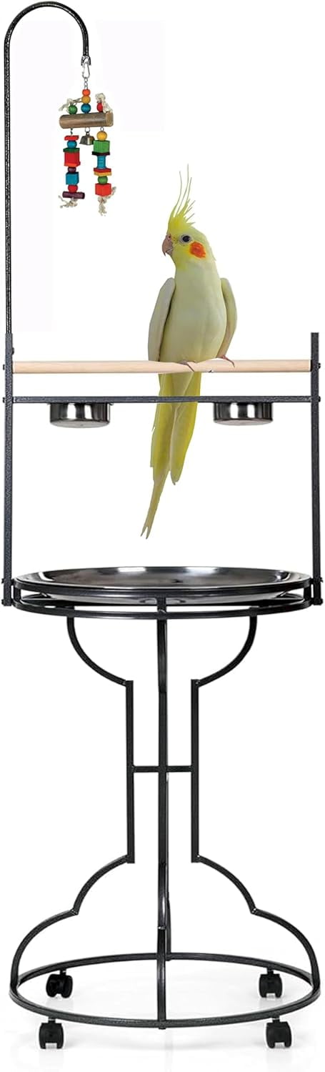 Elegant Design Wrought Iron Parrot Cockatiel Cockatoo Bird Play Perch ...