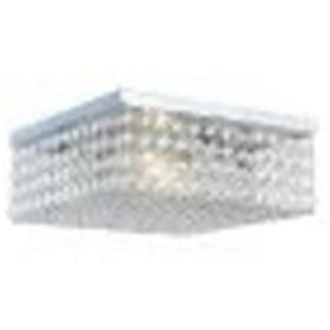 Elegant Designs 12 Inch Elipse Crystal 2 Light Square Ceiling Flush Mount, Chrome - Walmart.com