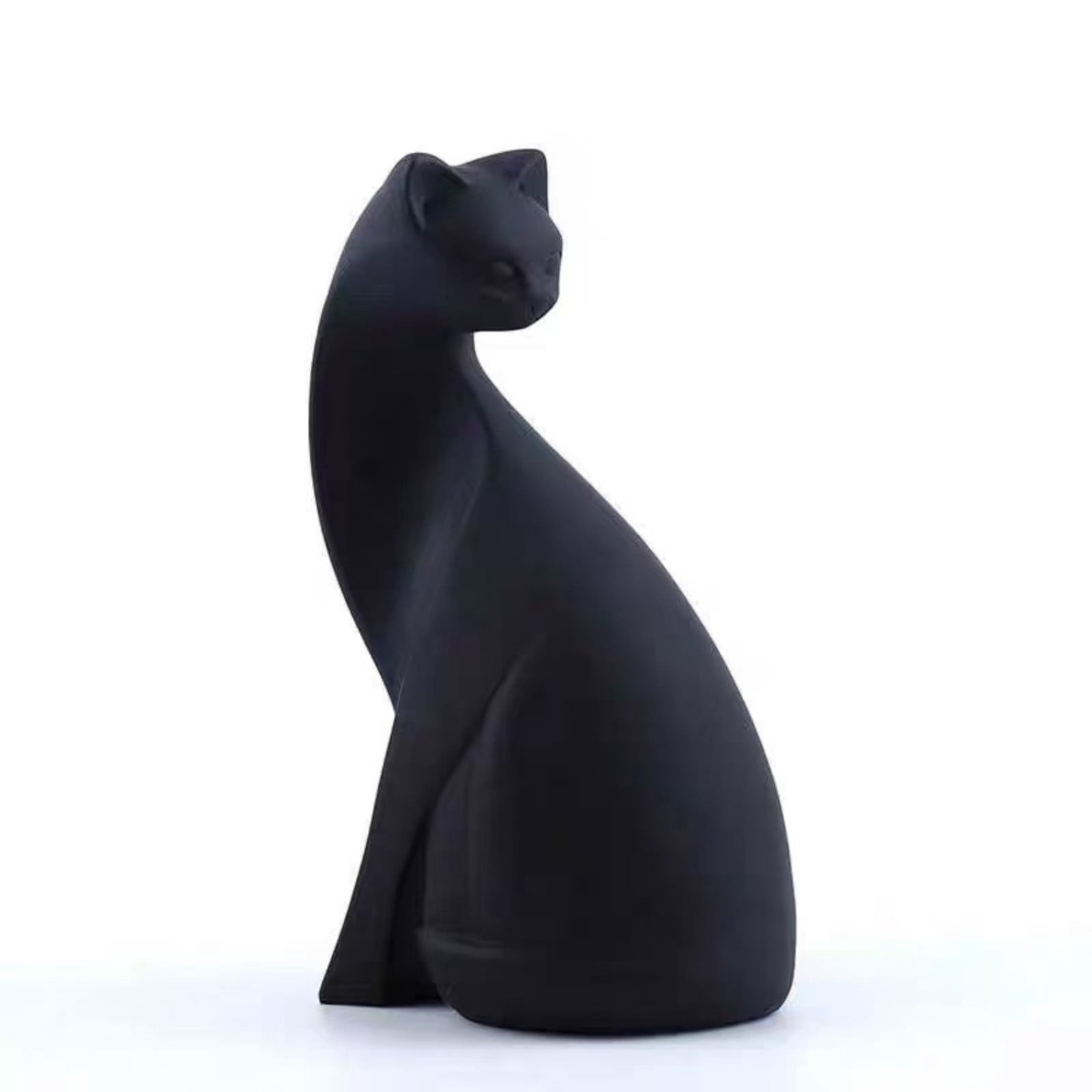 Elegant Desktop Resin Cat Figurine Sculpture - Unique Home Bookshelf ...