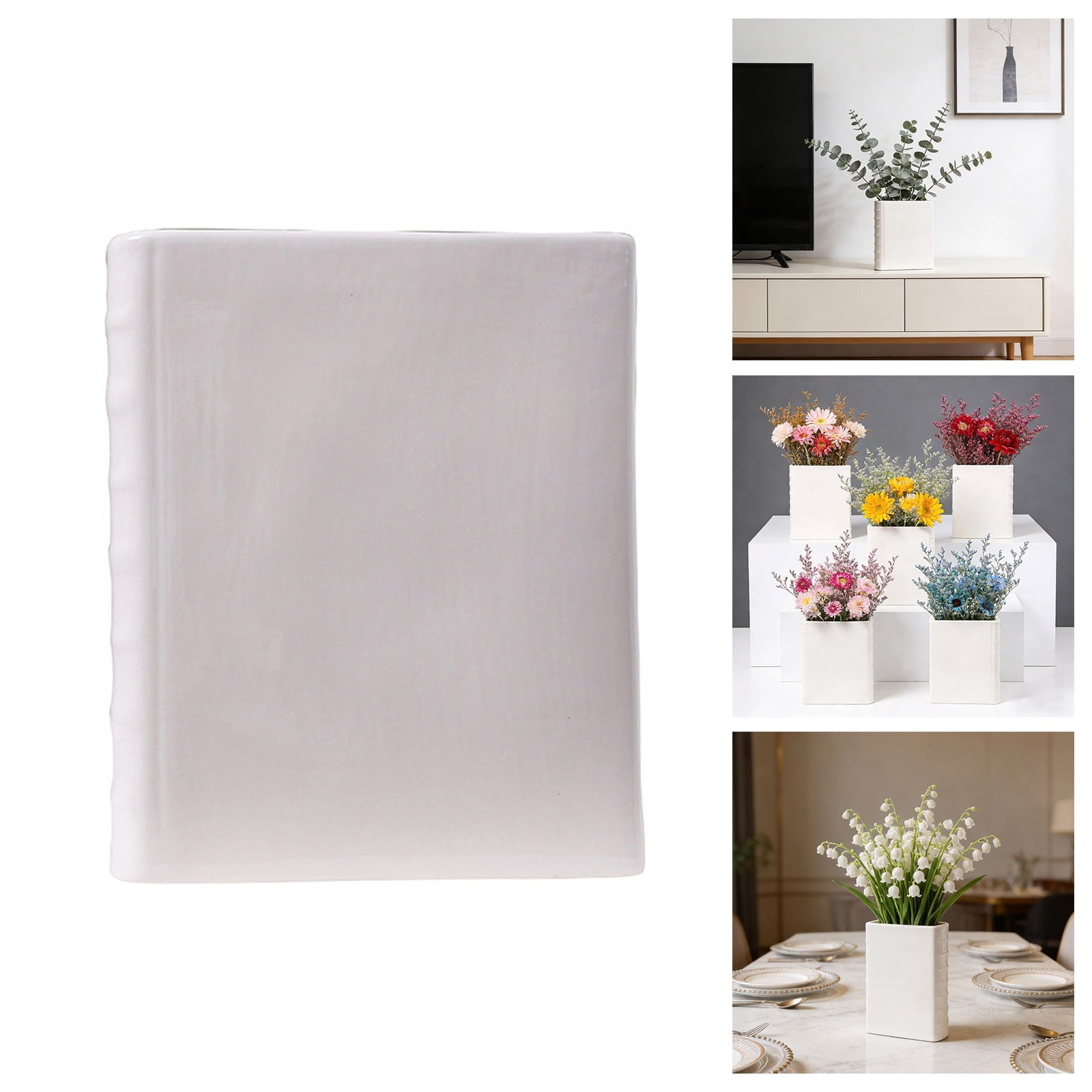 Elegant Desktop Vase Ornament for Unique Glass Vase for White Ceramic ...