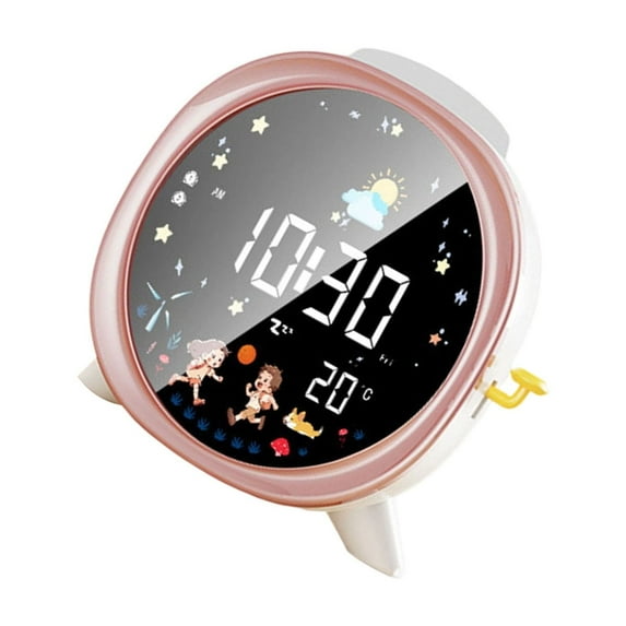 Elegant Digital Alarm Clock Night Light Double Alarm Temperature ...