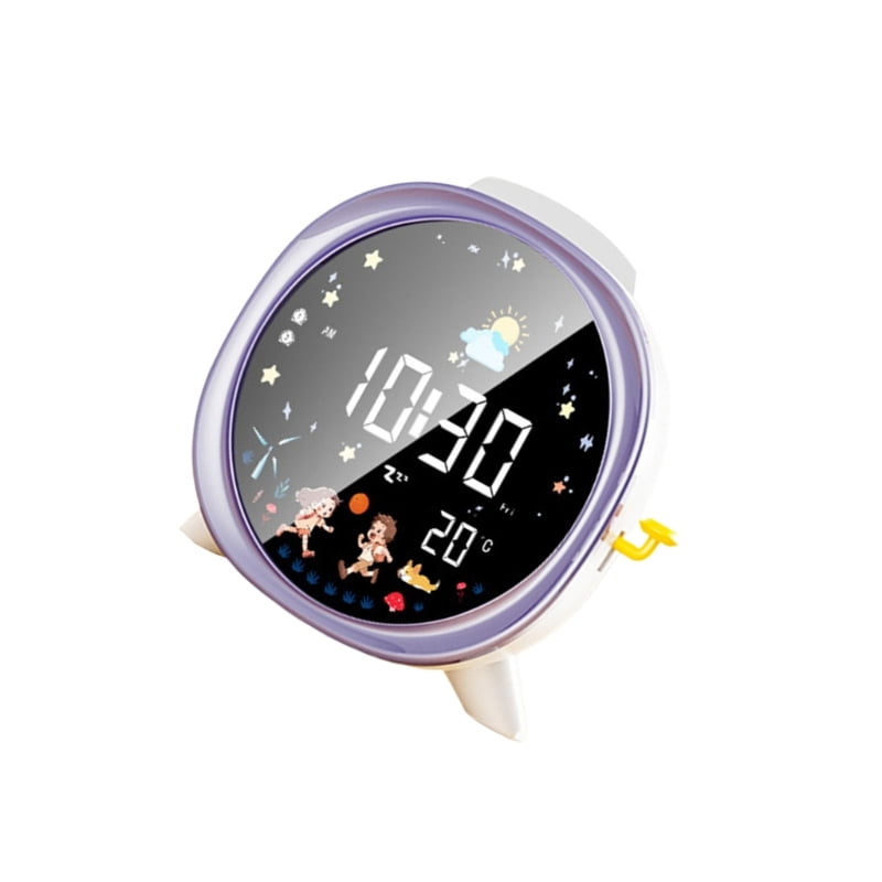 AOOOWER LCD Digital Alarm Clock With Night Light Intelligent Wake Up ...