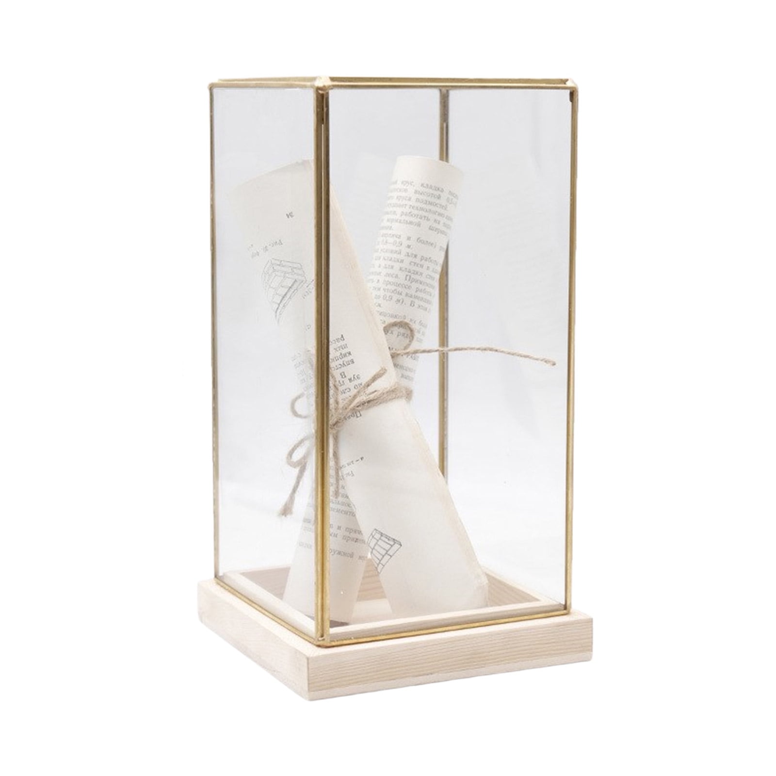 Elegant Display Case for Collectibles Assemble Clear Covers Brass Frame ...