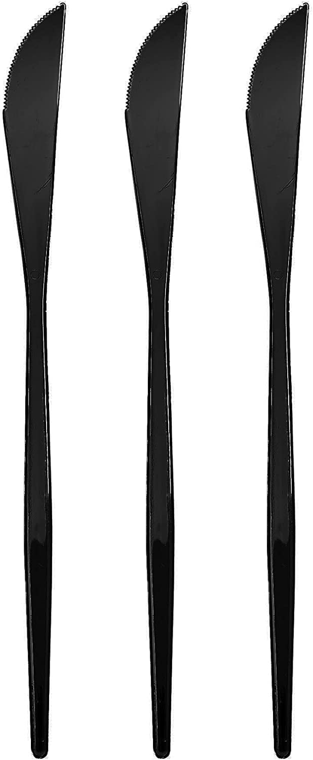 Elegant Disposable Black Silverware Set, Disposable Plastic Cutlery Set ...