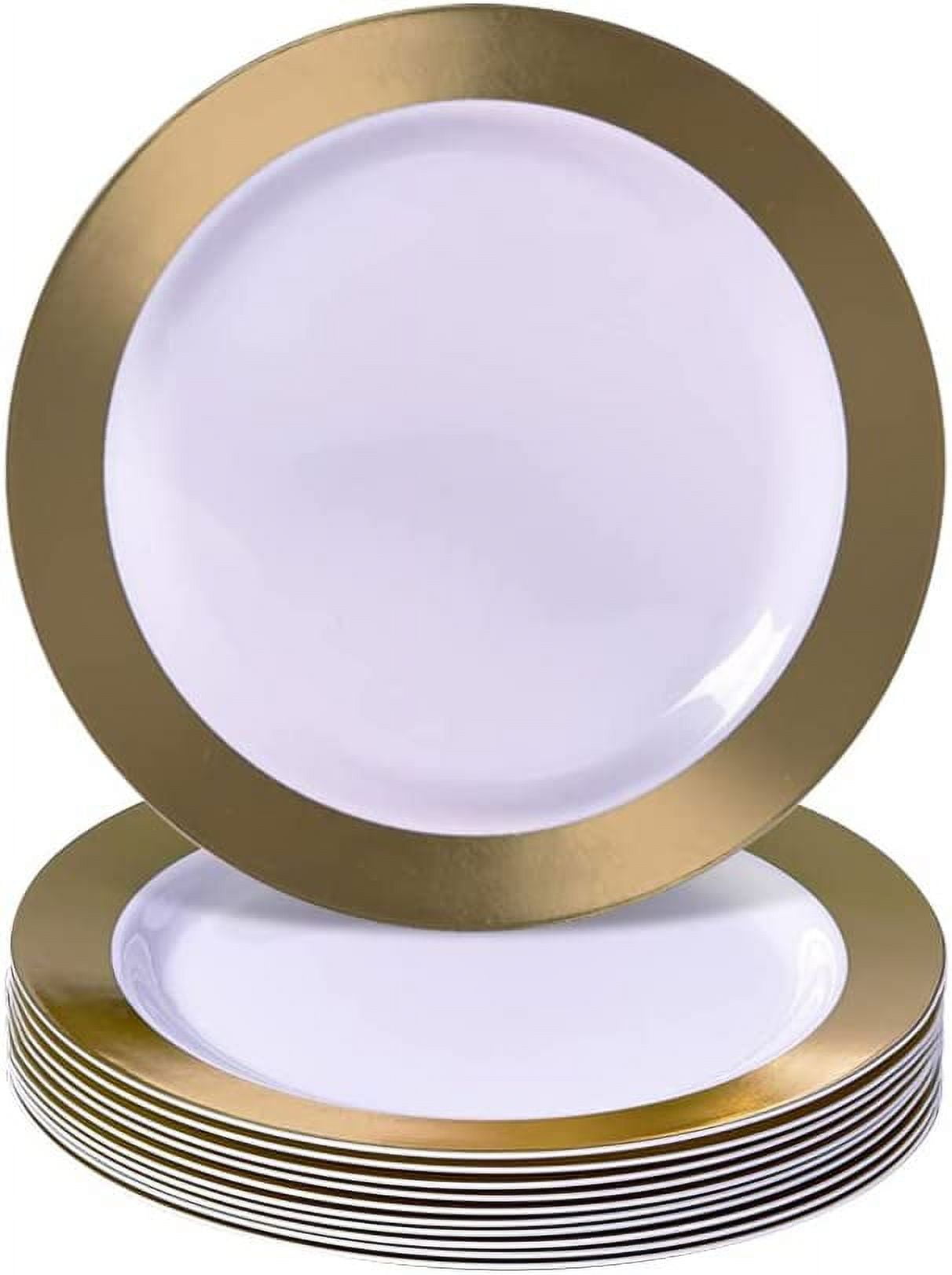 Elegant Disposable Dessert Plates For Party - (10 pc) Heavy Duty ...