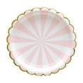 Elegant Disposable Paper Plates, Gold Foil Striped Party Supplies for ...