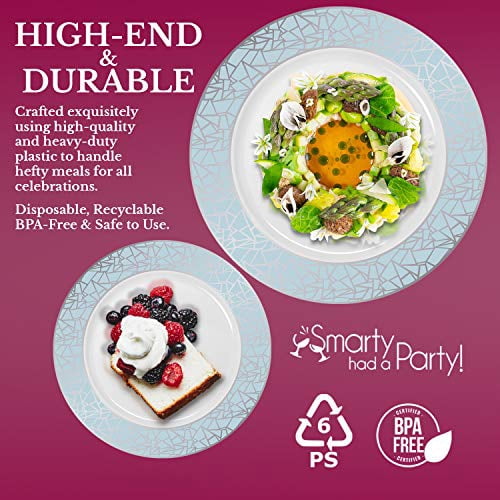 Elegant Disposable Plastic Dessert Plates 120 Pcs - 7.5" Heavy Duty ...