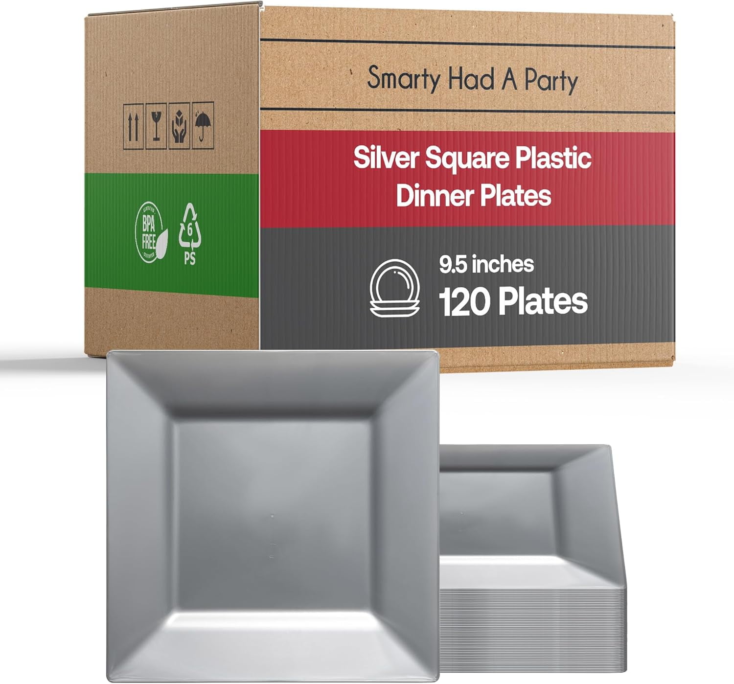 Elegant Disposable Plastic Dinner Plates - 120 Plates - Heavy Duty ...