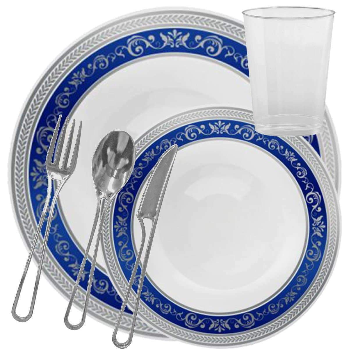 Elegant Disposable Plastic Dinnerware Wedding Party Package Set ...