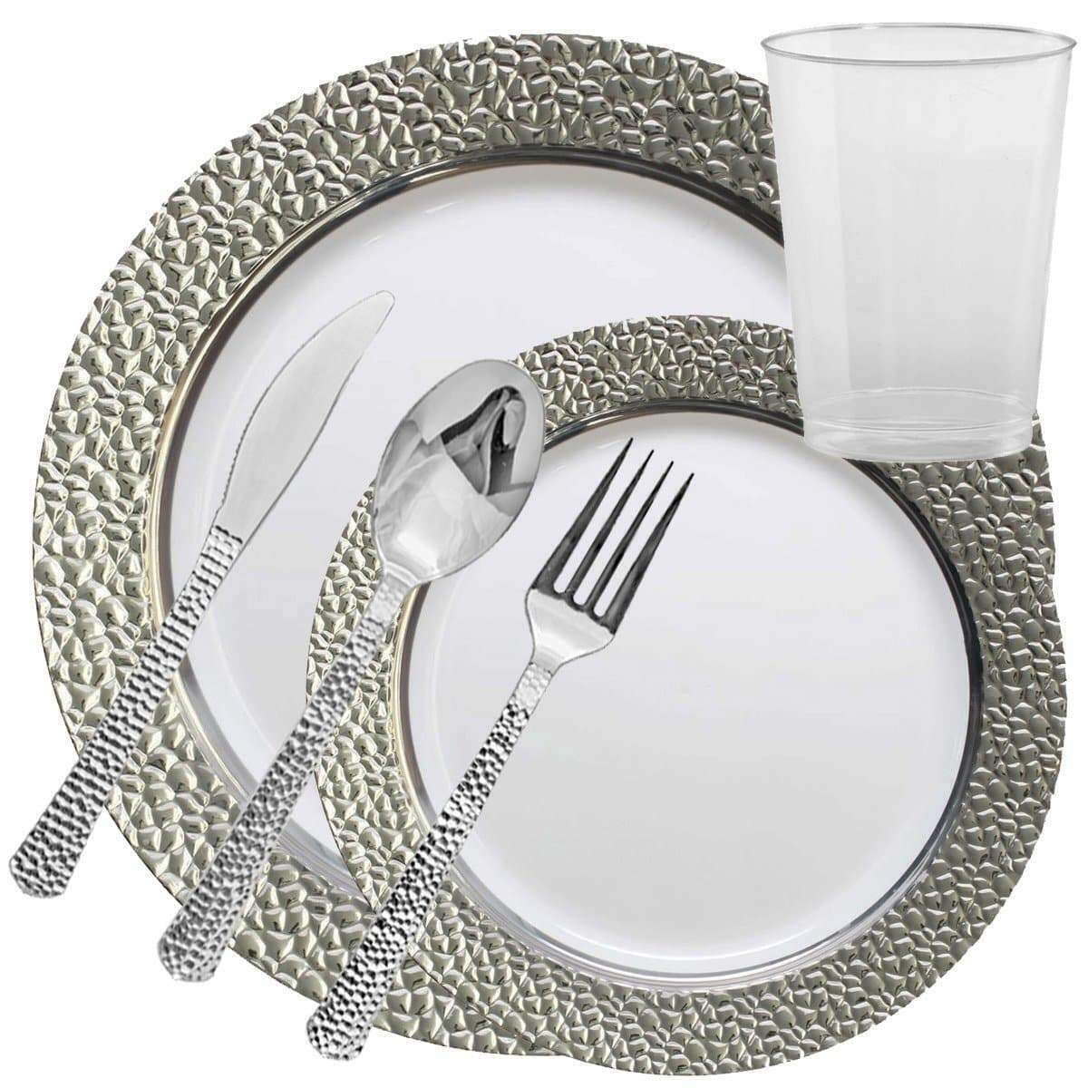 Elegant Disposable Plastic Dinnerware Wedding Party Package Set ...