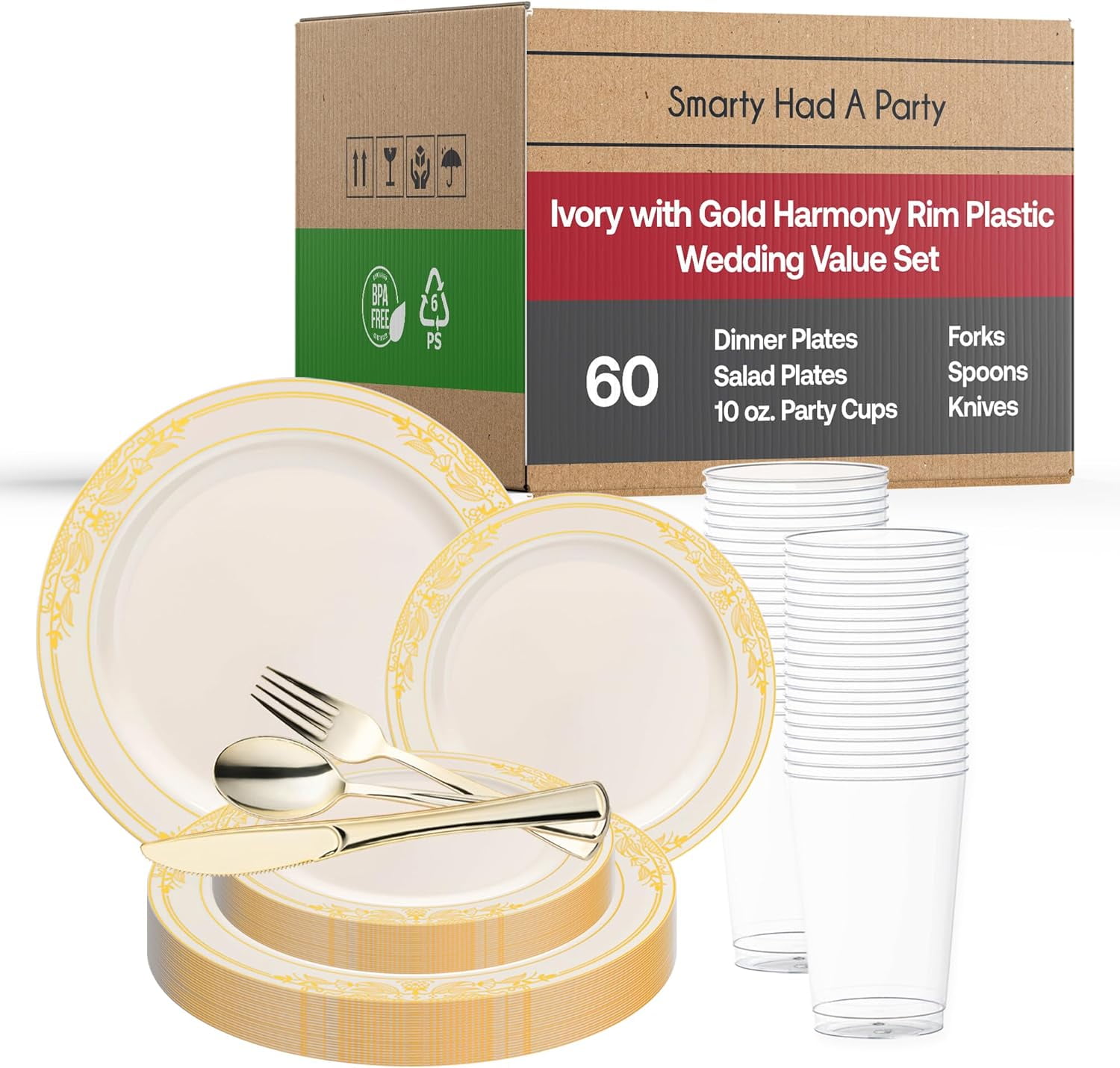 Elegant Disposable Plastic Heavy Duty Dinnerware Sets, Fancy Design ...